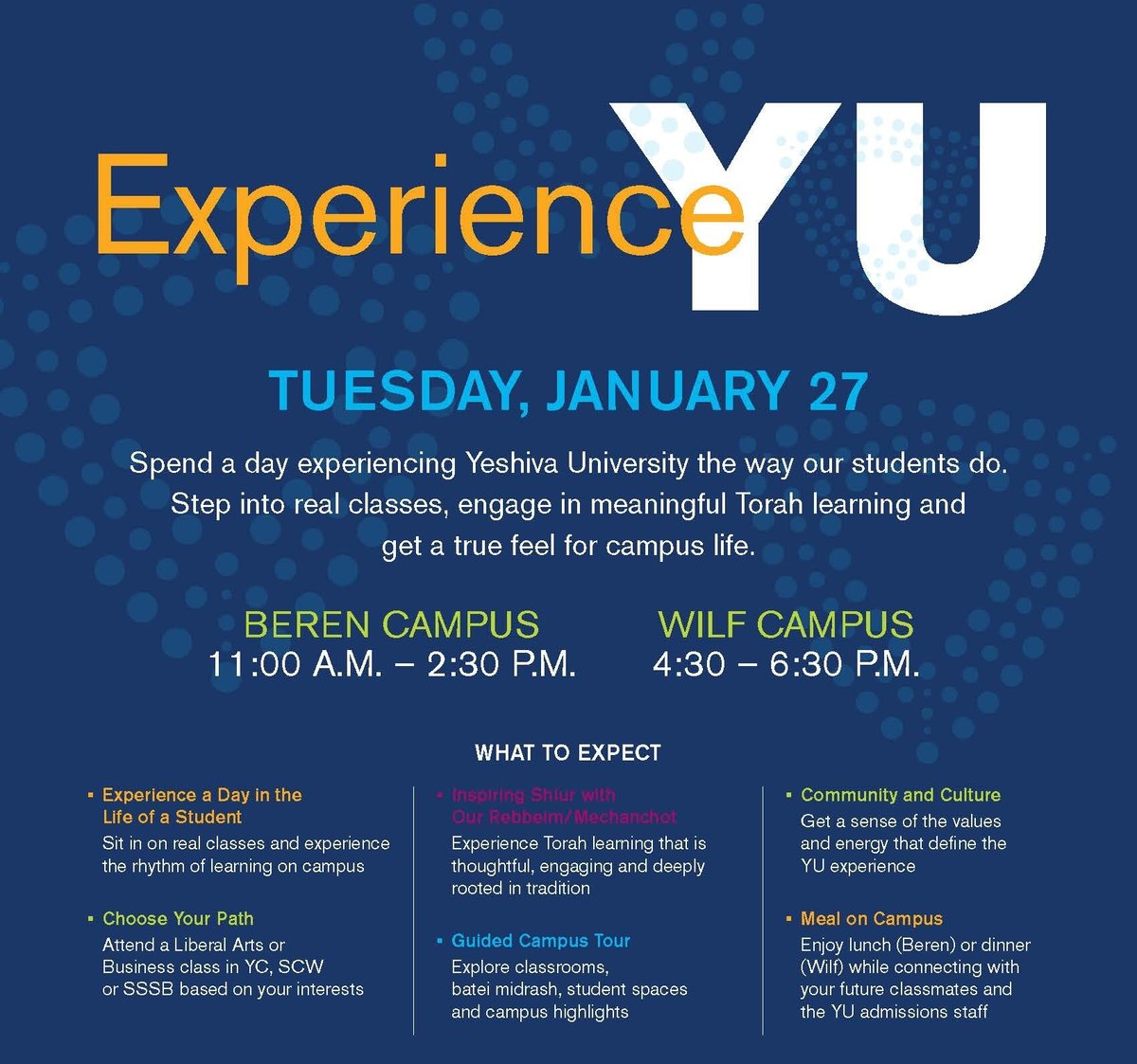 Campus Discovery Day | Yeshiva University Admissions